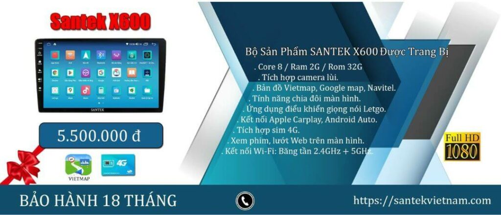 Giá Lắp Đặt Màn hình Santek X600 TPHCM | Giá Tốt 2023