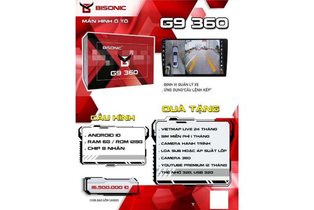 Giá Lắp Màn Hình Bisonic G9 360 TPHCM | Giá Ưu Đãi 2023